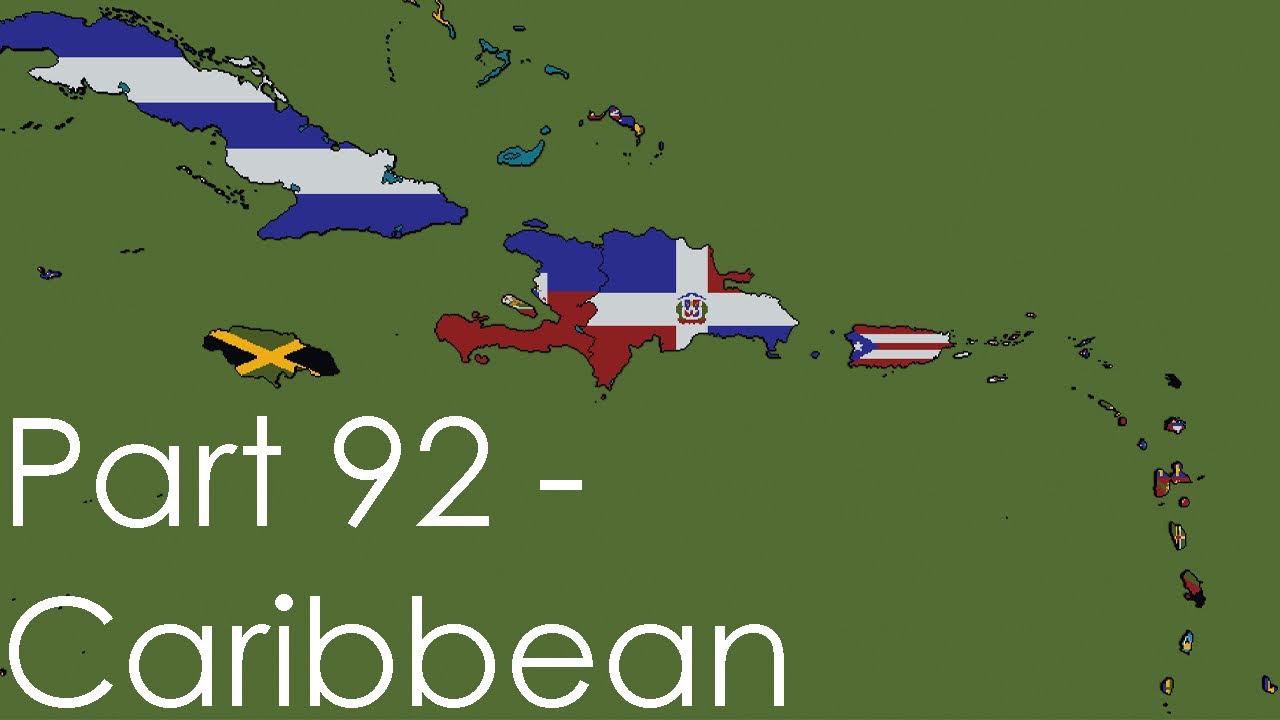 World Map In Minecraft - Part 92 - The Caribbean - YouTube