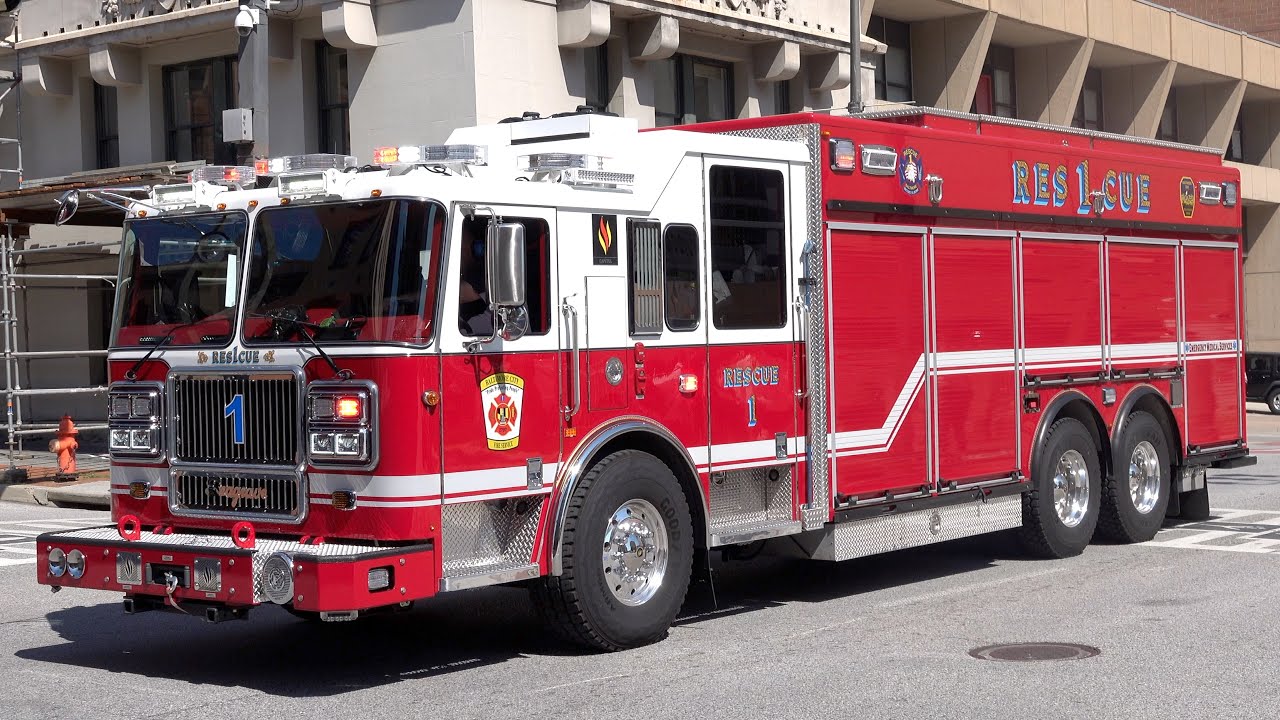 *FIRST VIDEO* BRAND NEW Baltimore City Fire Department Rescue 1 ...