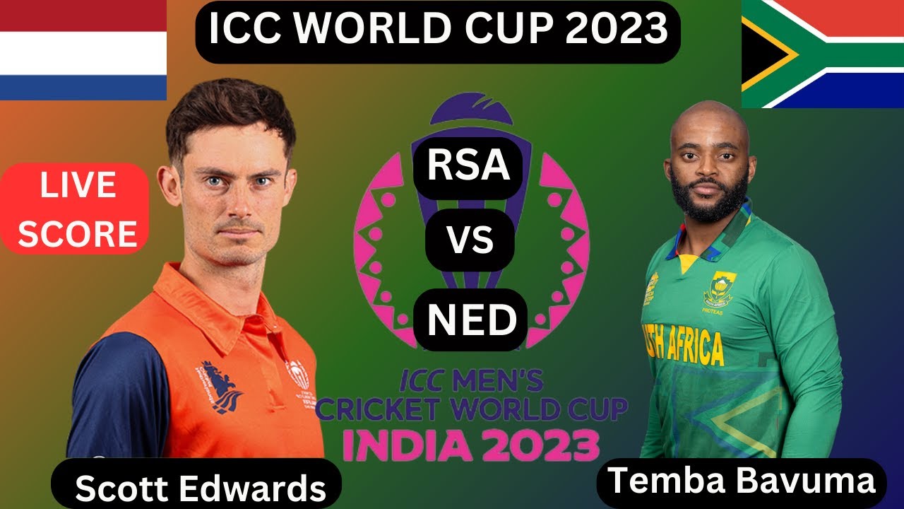 Live RSA Vs NED - ICC Cricket World Cup 2023 15th Match | RSA vs NED ...