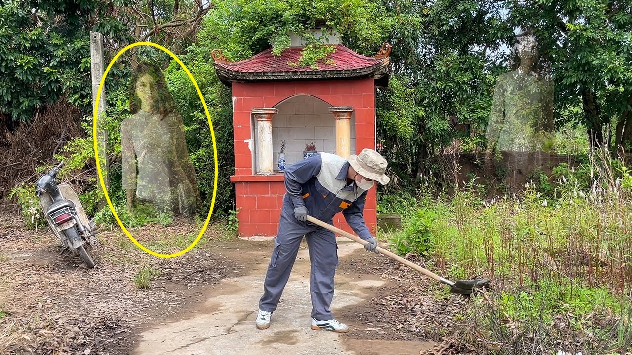 The Female Ghost appeared while I was cleaning the cemetery - YouTube