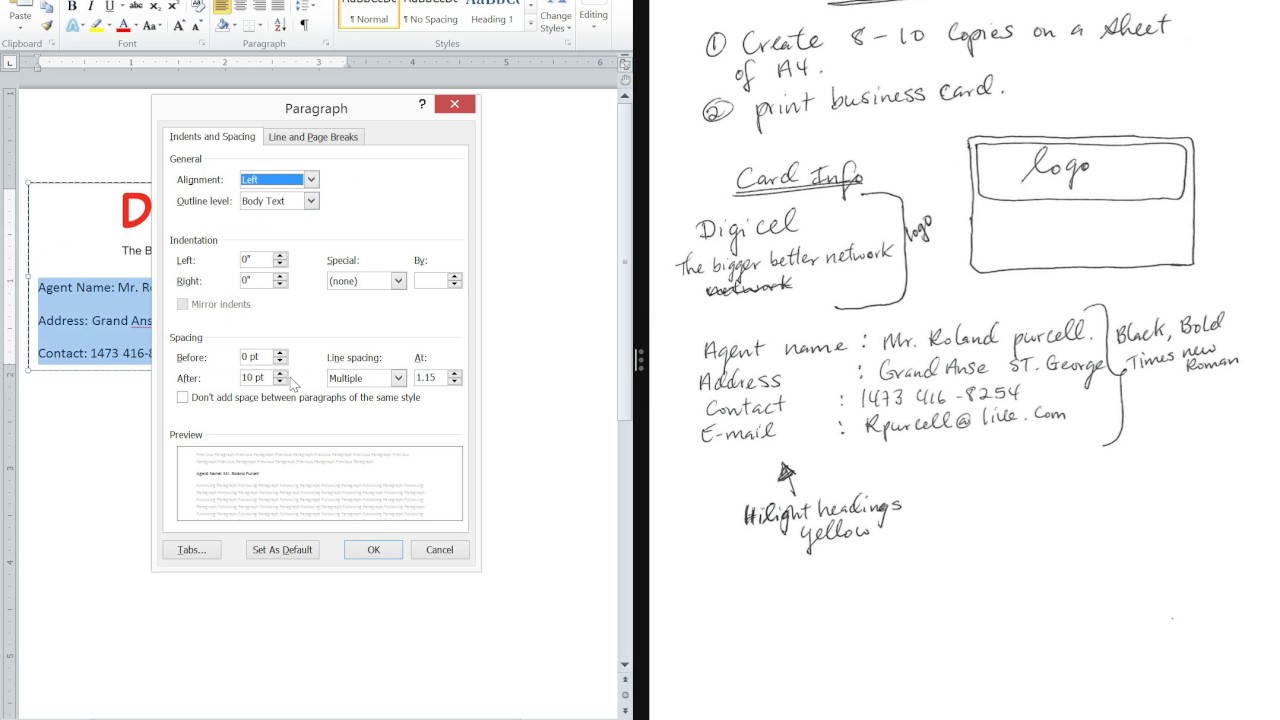EDPM BUSINESS CARD PRACTICE - YouTube
