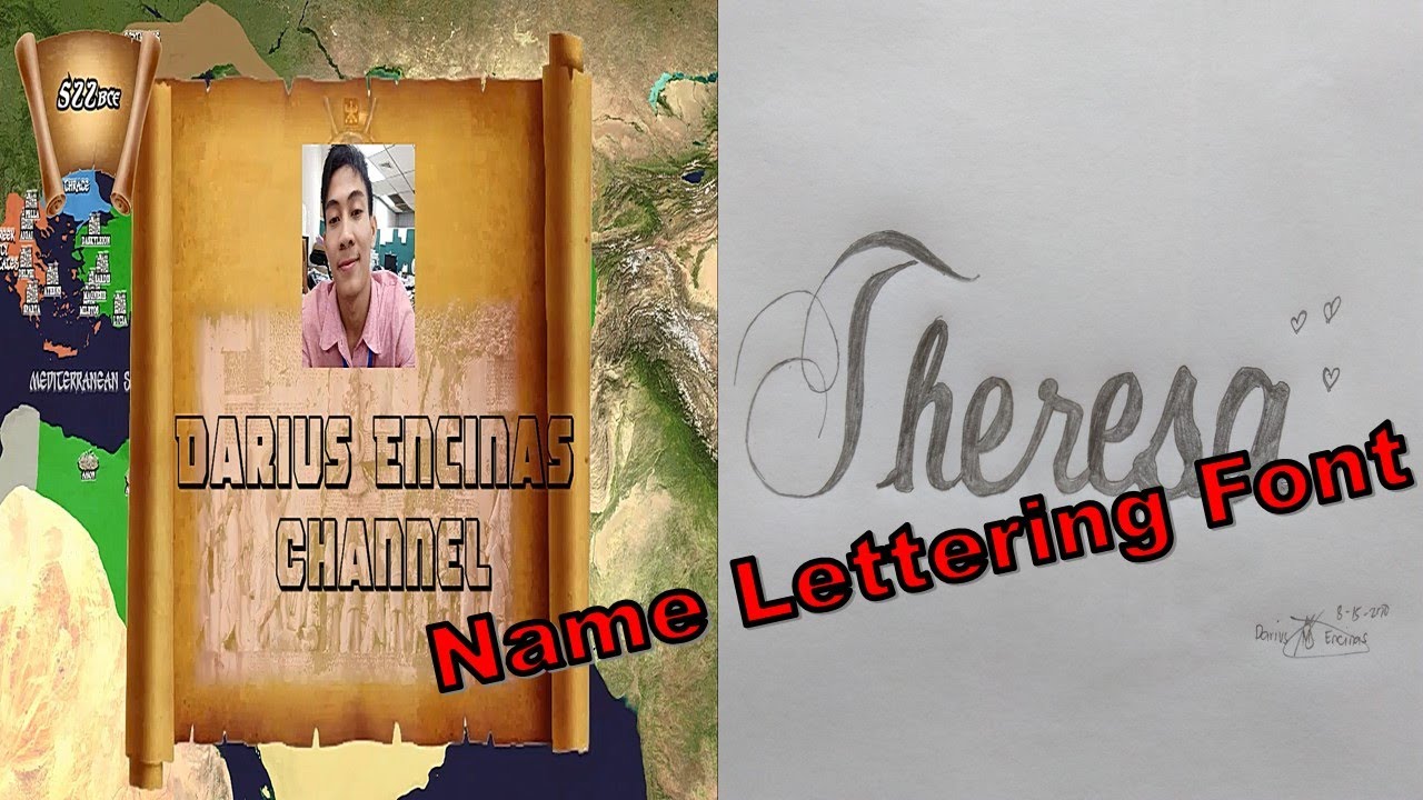 How i Write a Name Lettering Font | Darius Encinas - YouTube