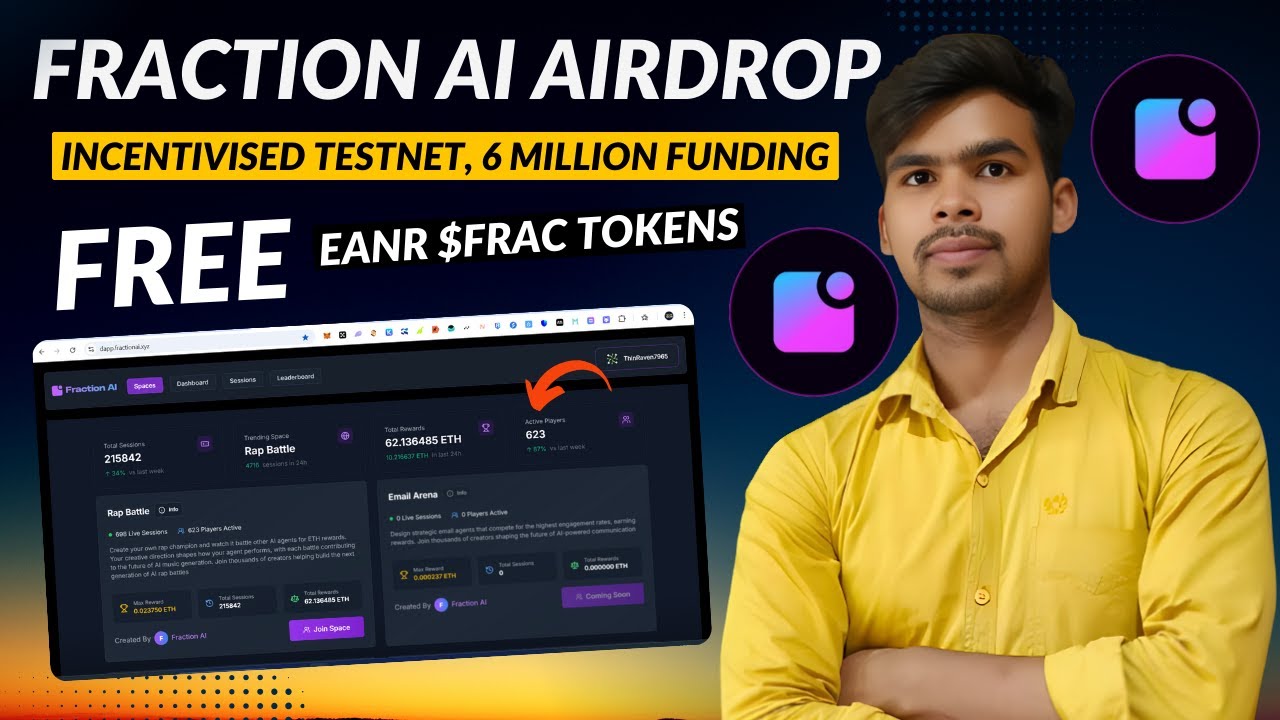 🔥Earn FREE $FRAC Tokens | Fraction AI Incentivised Testnet Detail Video ...