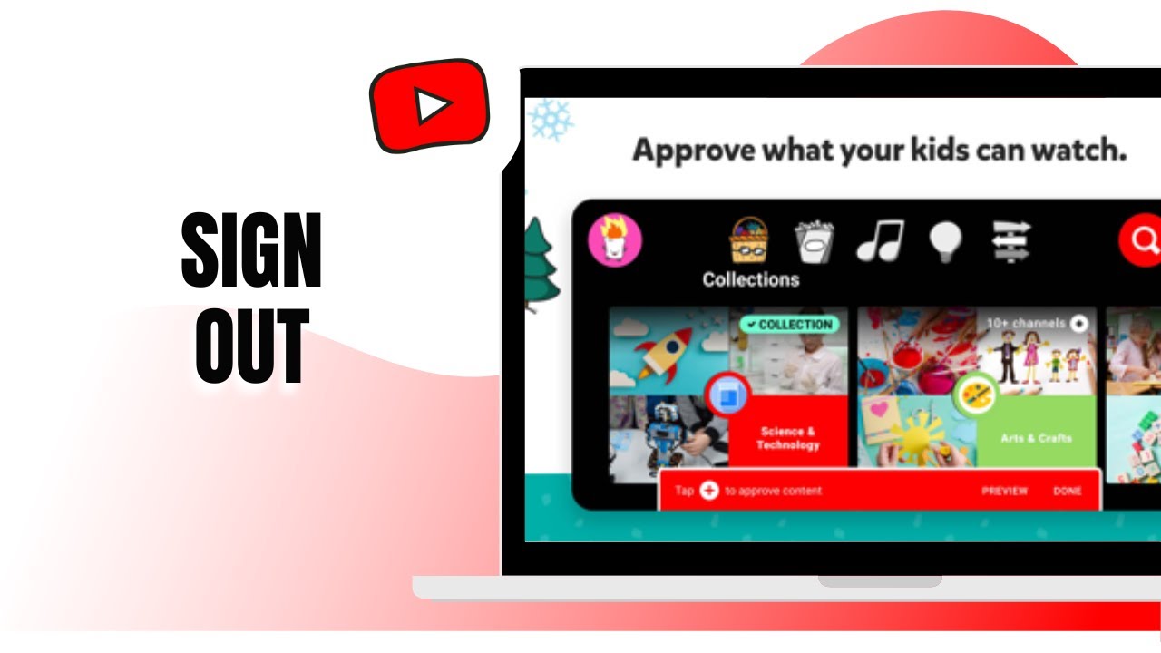 HOW TO SIGN OUT OF YOUTUBE KIDS ON PC OR MOBILE - YouTube