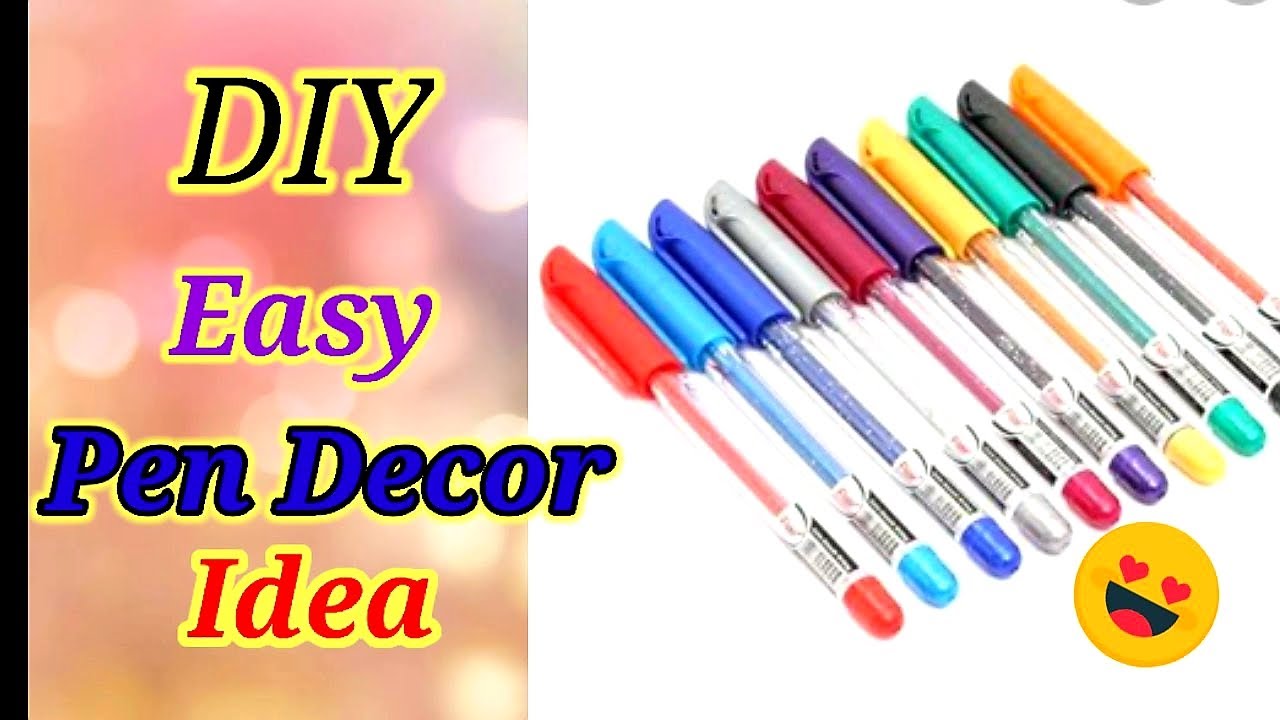 DIY Pen Decoration || Origami Pen Decoration || How To Decorate Pens ...