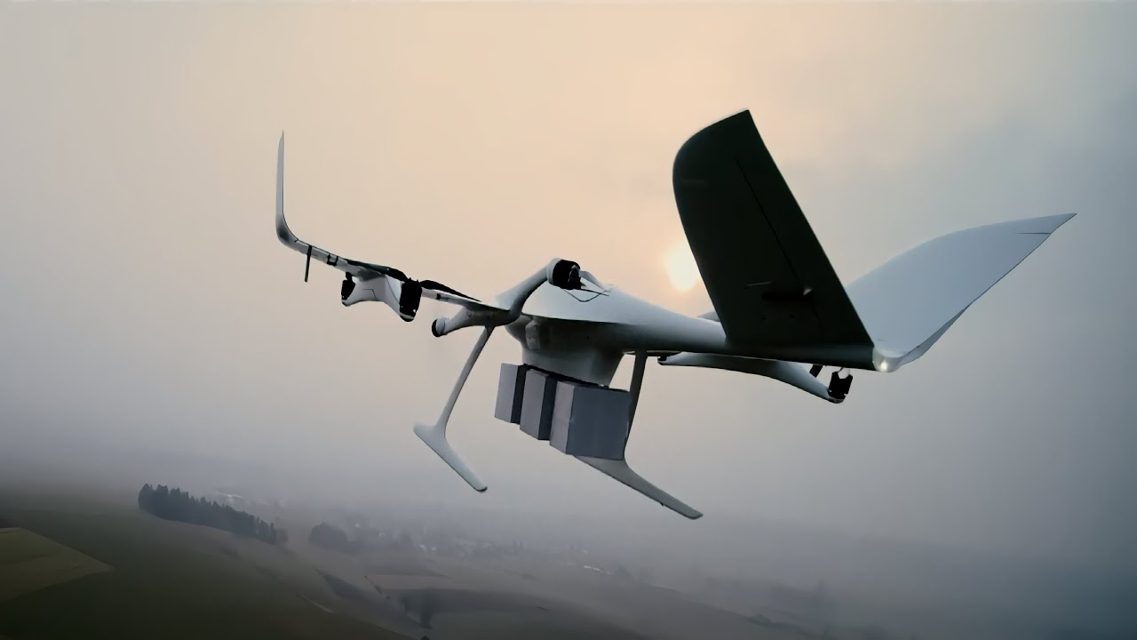 The world's first triple drop delivery drone by WINGCOPTER 198 - YouTube