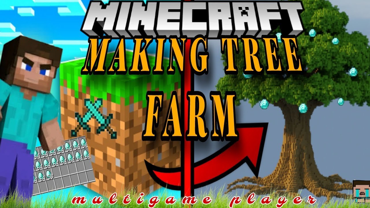 Making tree farm in Minecraft one block ep2 #multigameplayers # ...