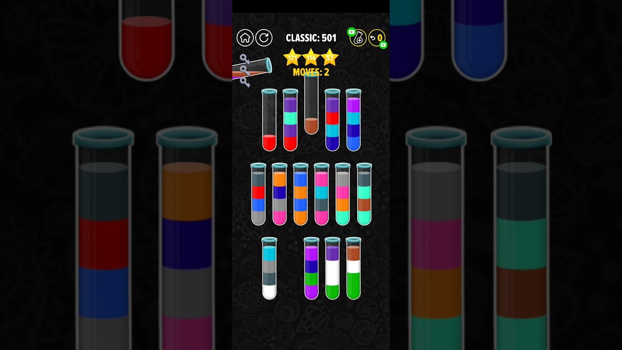 color water sort 3D level 501 - YouTube