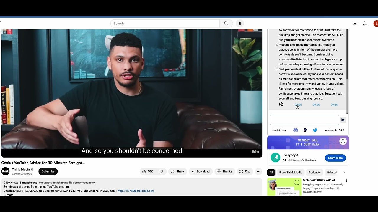 Revolutionize your YouTube Experience with TalkBud: Chat with your YouTube videos! - YouTube
