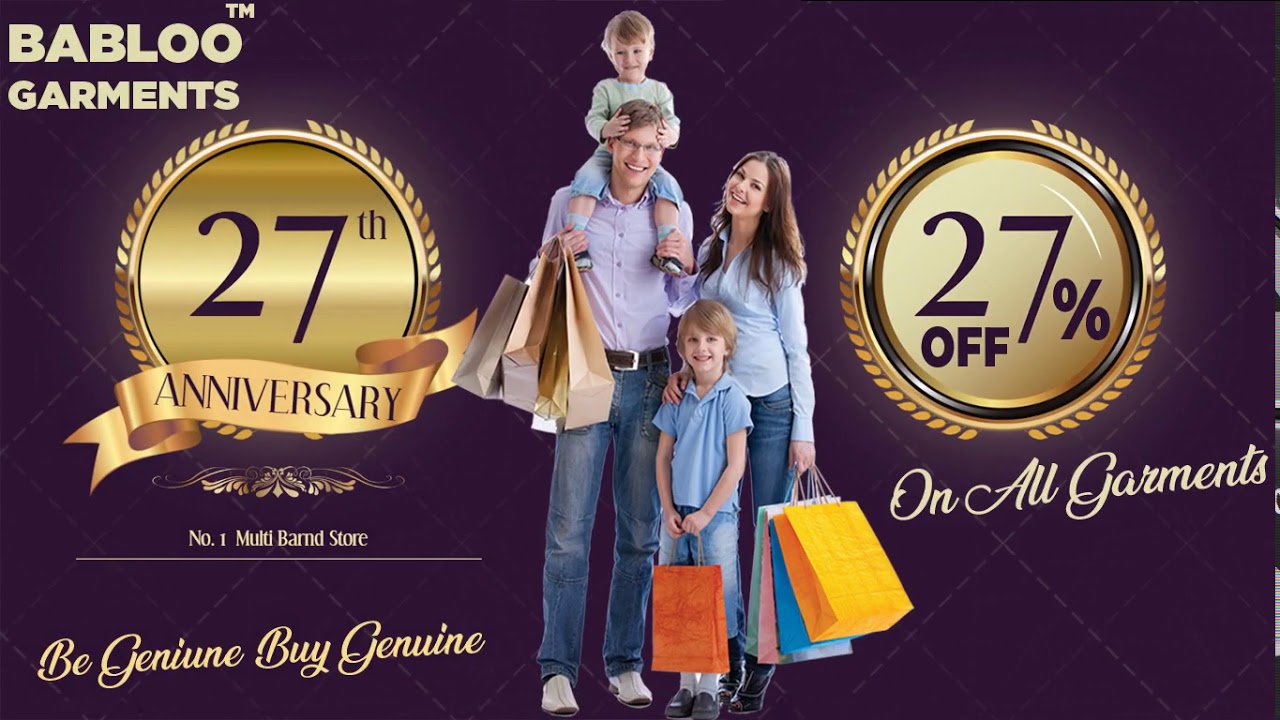 BABLOO GARMENTS Is Celebrating 27th Anniversary Now - YouTube