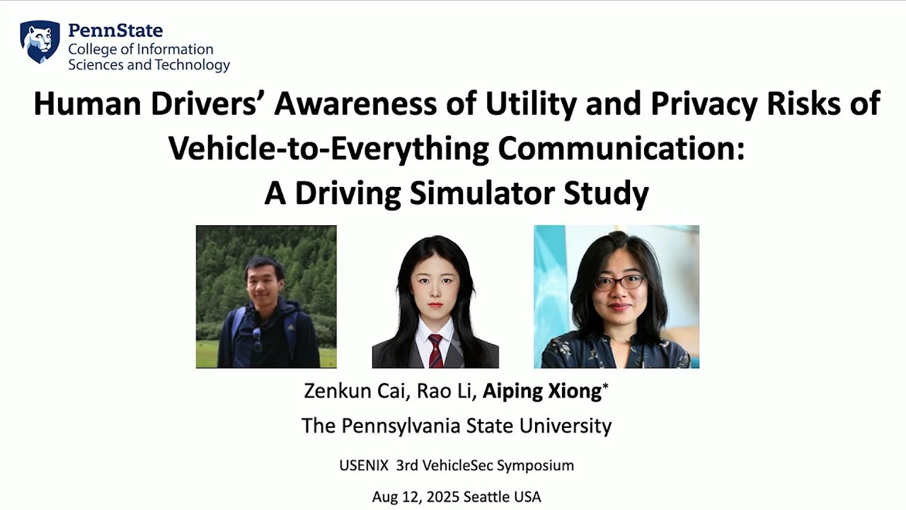 VehicleSec '25 - Human Drivers' Awareness of Utility and Privacy Risks ...