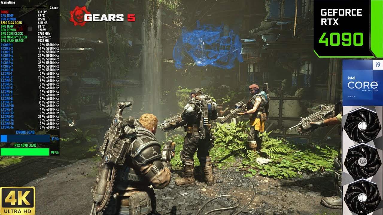 Gears 5 - 4K Native Insane Settings | RTX 4090 | 13900K - YouTube