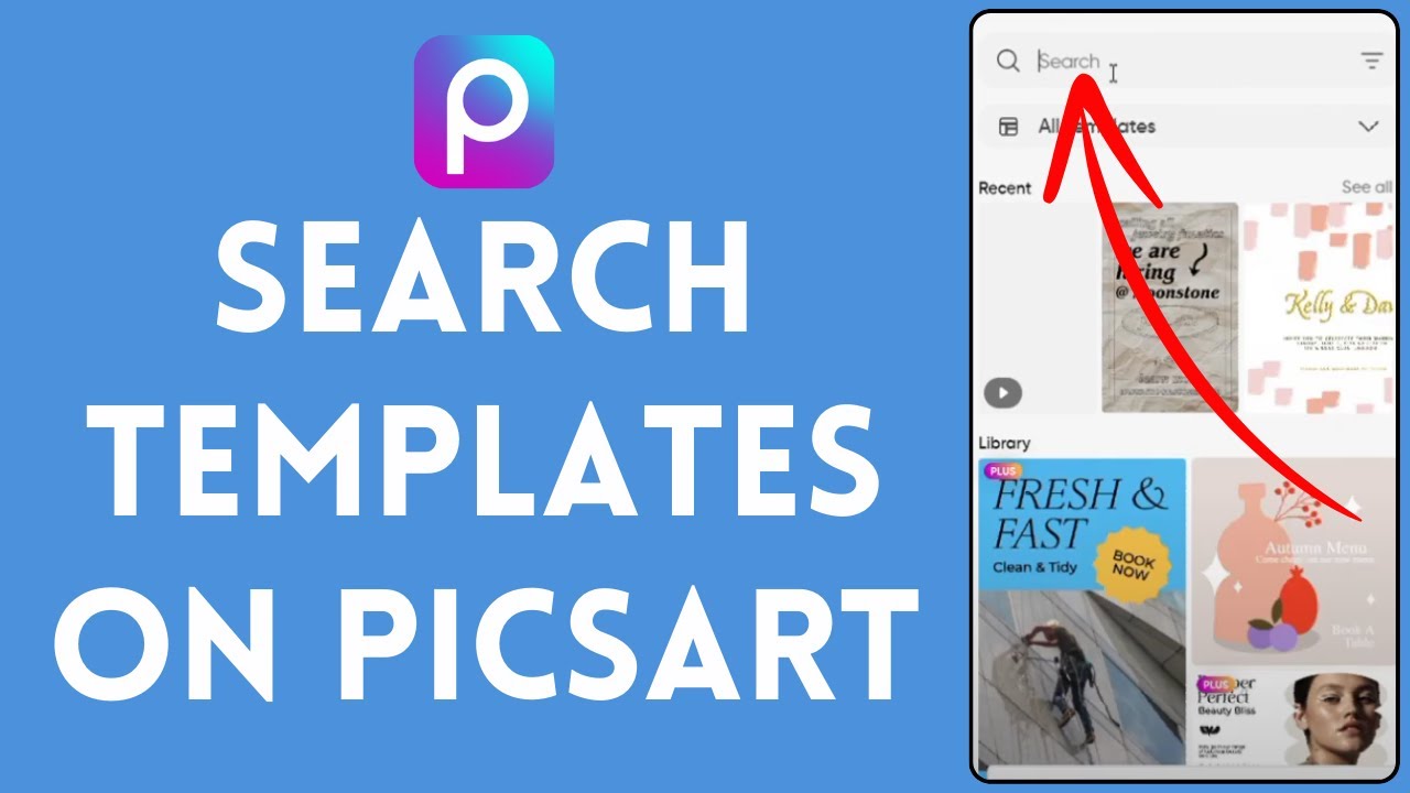 How to Search Templates on Picsart 2024 | Picsart Tutorial - YouTube