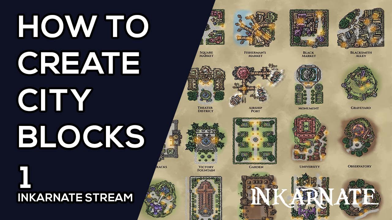 How to Create City Blocks | Inkarnate Stream - YouTube