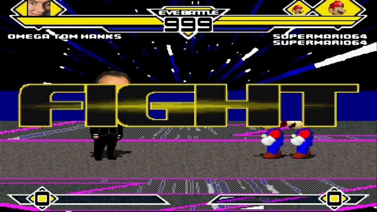 Omega Tom Hanks vs Super Mario 64 2X MUGEN Battle!!! - YouTube
