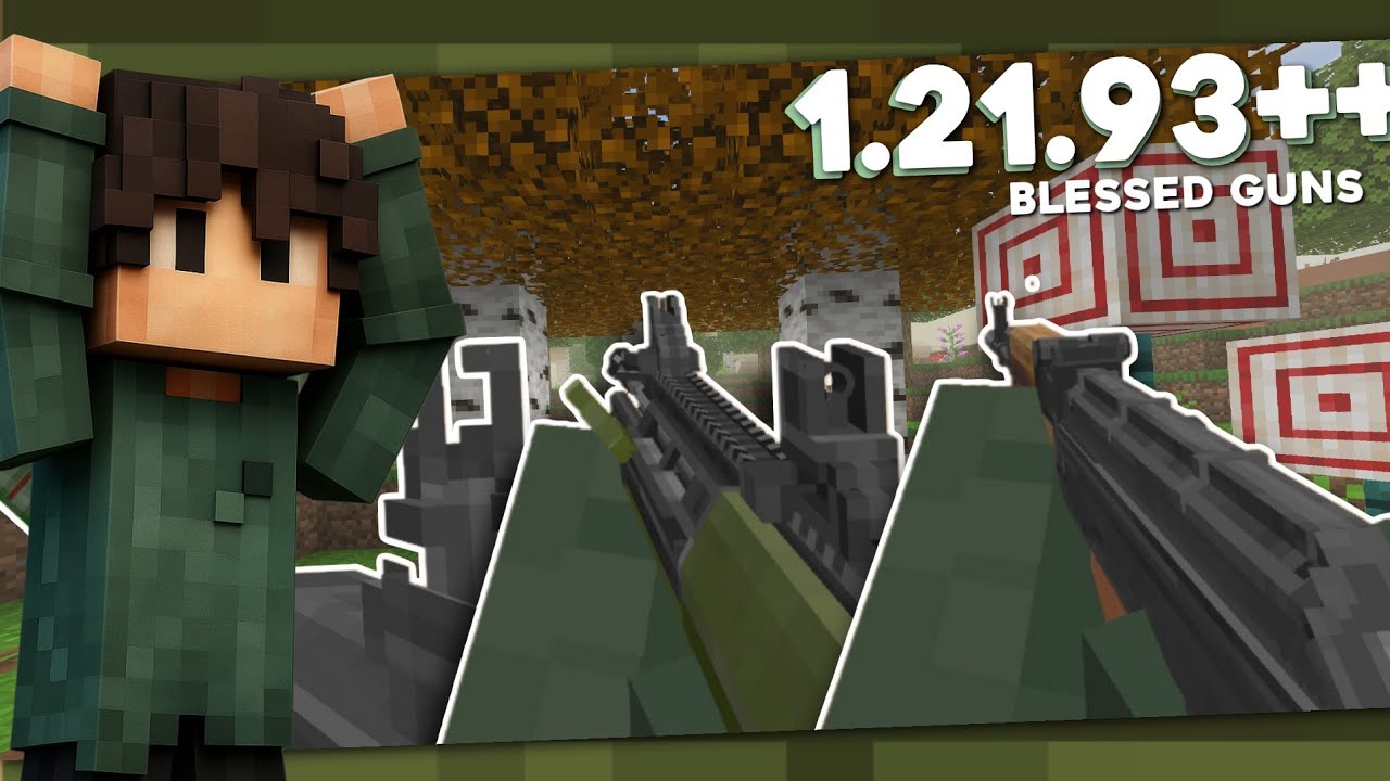 Blessed Guns 3D V2.1.17 BE Guns Addon Showcase MCPE 1.21.93++ | zenix ...