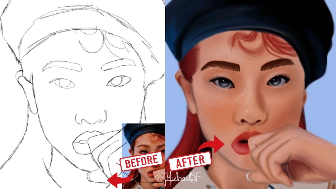 DRAWING HOYEON JUNG #2 - YouTube