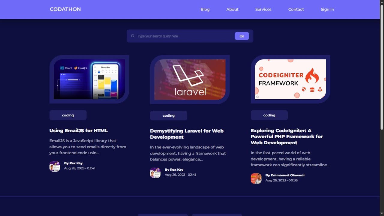 Codathon Blog CMS | Fully Functional PHP Blog Content Management System with Admin Panel & API ...