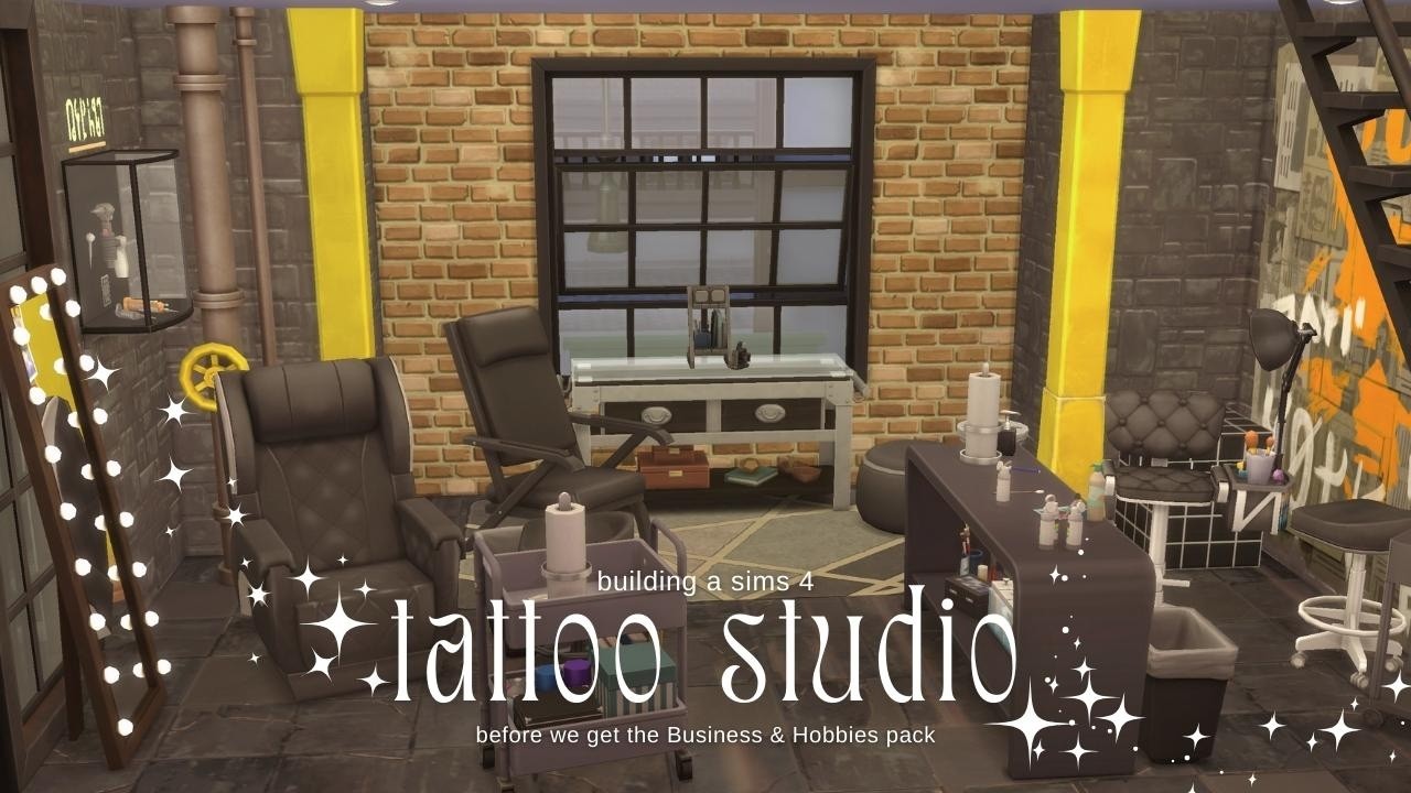 🖋️building a tattoo shop before Businesses & Hobbies pack | Sims 4 ...