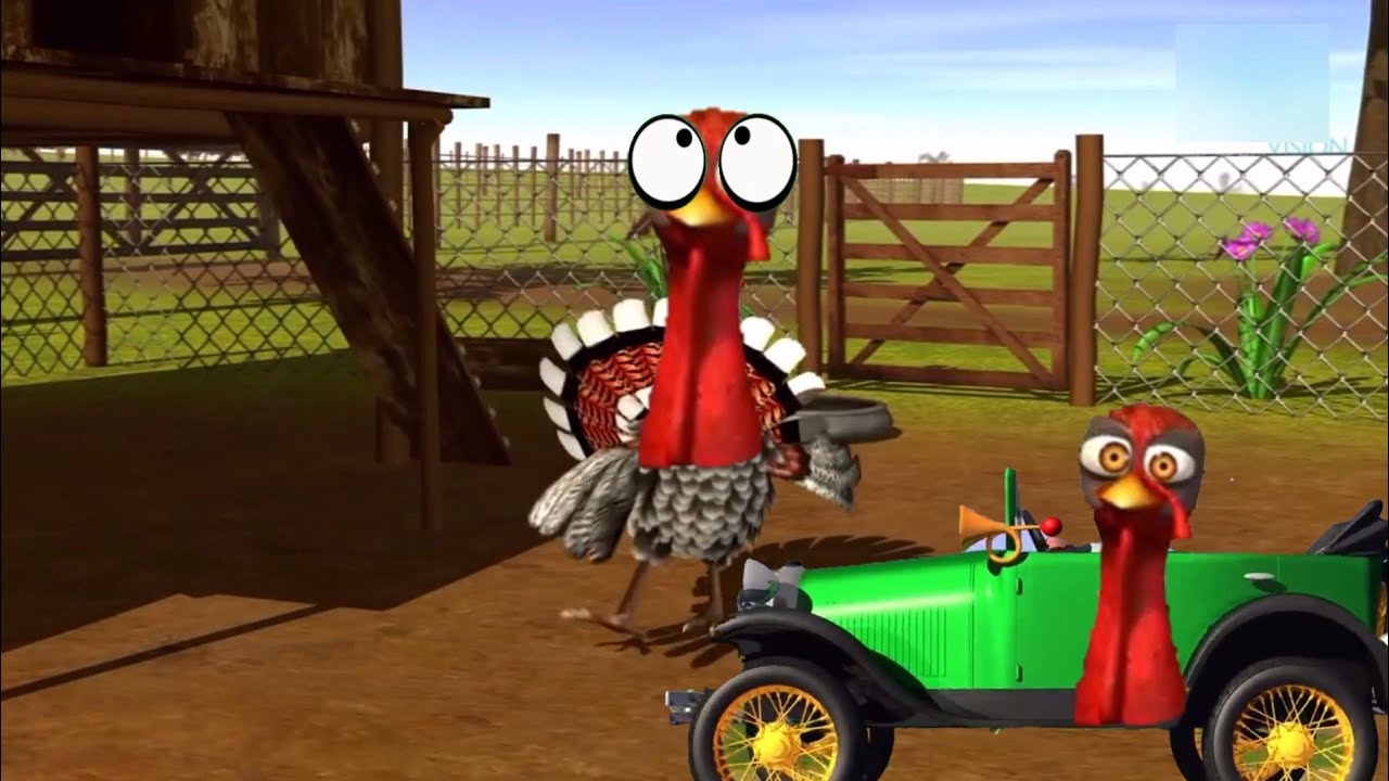 El pavo está dentro del auto bochinchero, conduciéndolo | debe ver ...