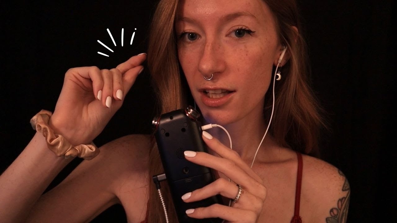ASMR | Clicky, repetitive whispers & hand movements with the TASCAM ...