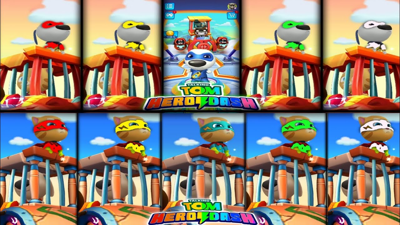 Talking Tom Hero Dash - Hero Hank Save Hero Ginger & Hero Ginger Save ...