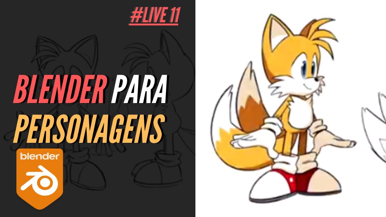 BLENDER CHARACTER: Modelagem Tails no Blender 3D I Blender Sculpting ...