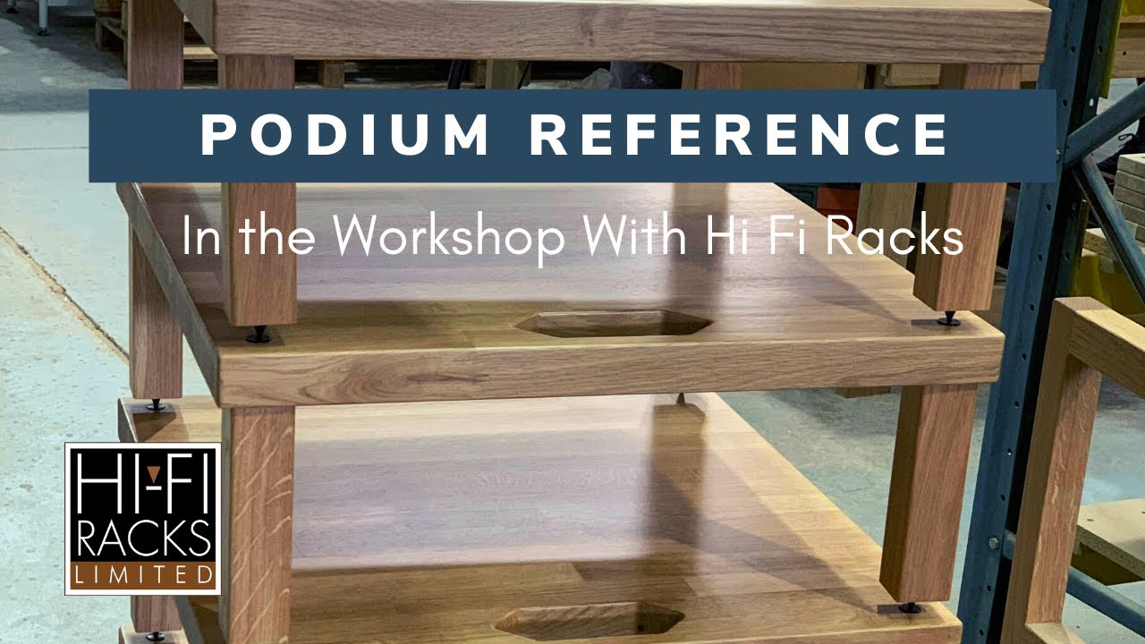 Solid Oak 4 Tier Podium Reference with In-Plinth Cable Management: In ...