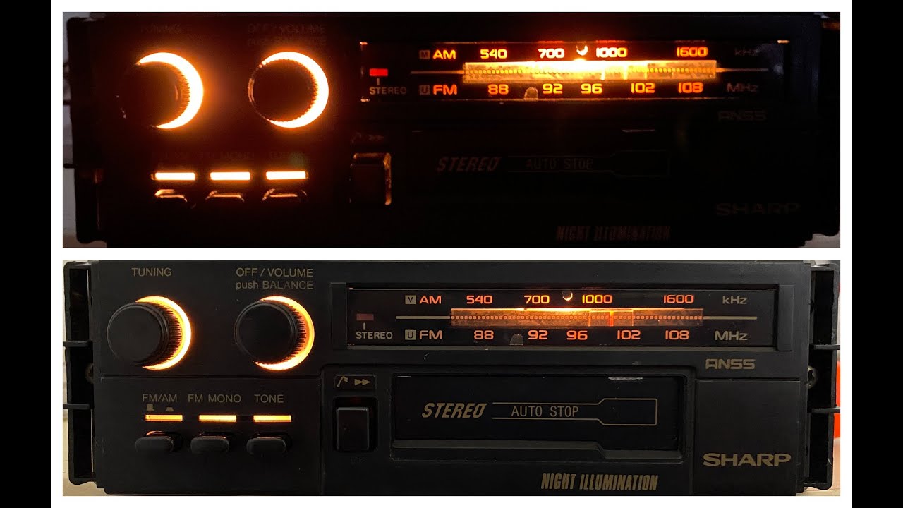 Vintage 1980s Sharp RD-F250G (BK) Car Cassette Radio Player / Testing ...