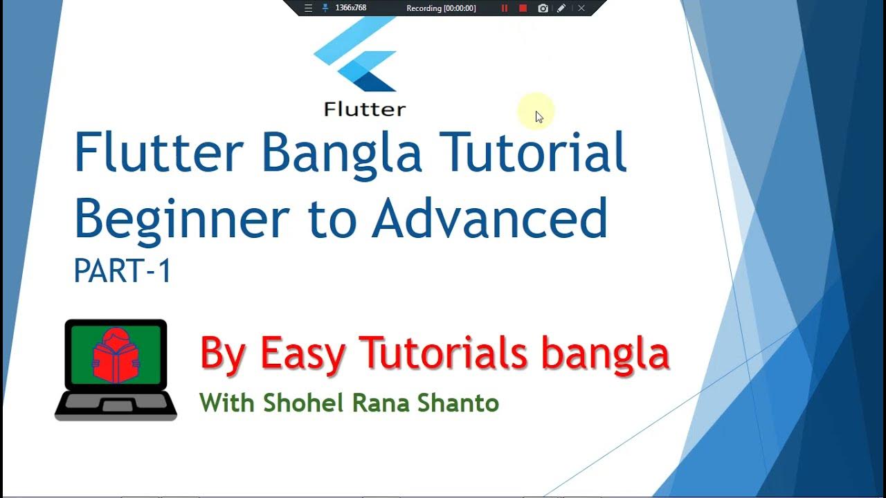Flutter Bangla Tutorial Beginner To Advanced Part 1 Easy Tutorials Bangla Youtube