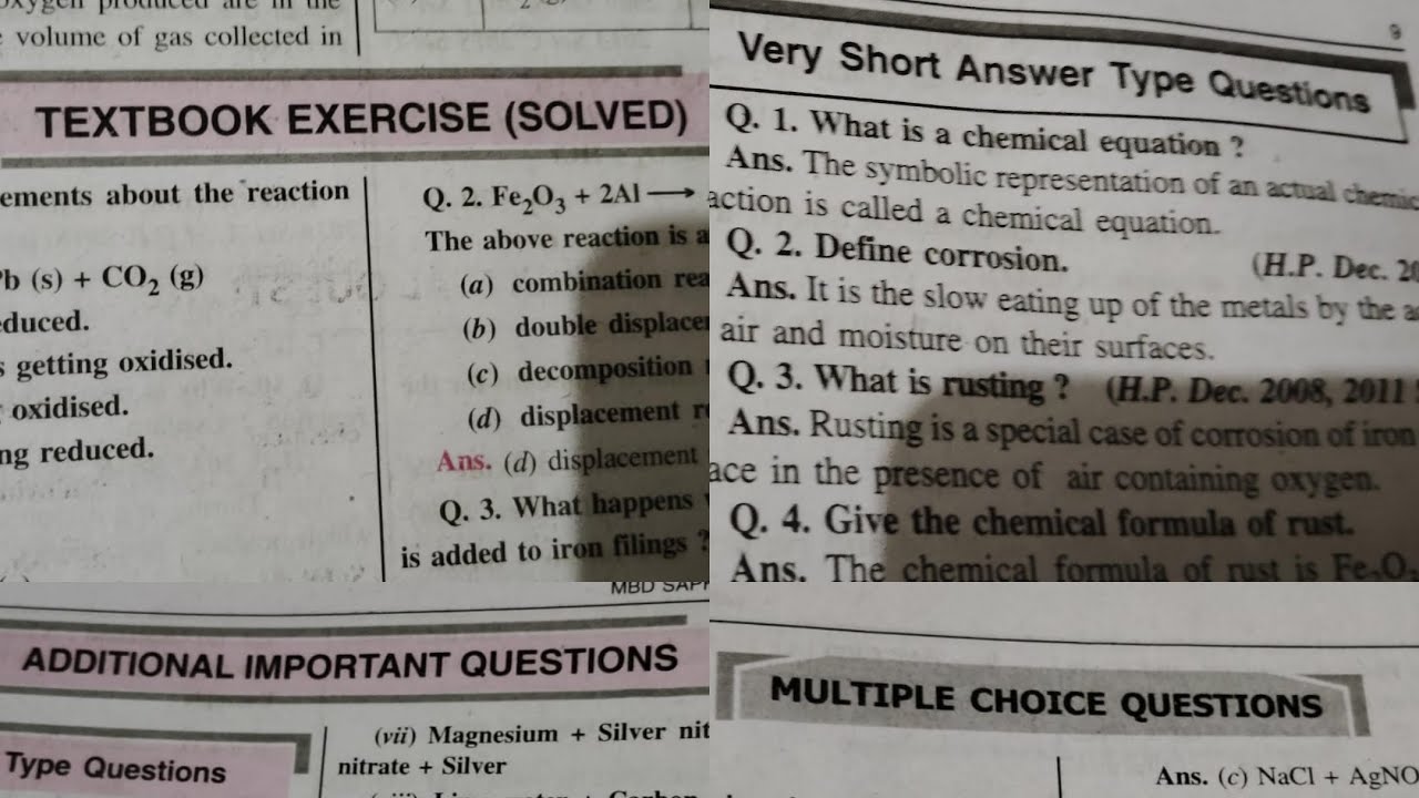 class 10th science chapter 1 all notes all exercise question all ...
