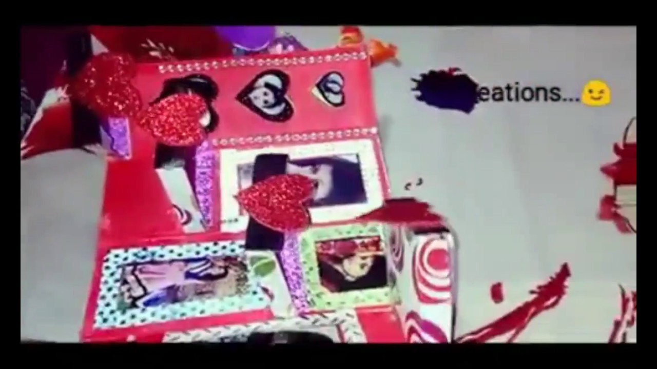 Gift box with pictures and messages - YouTube