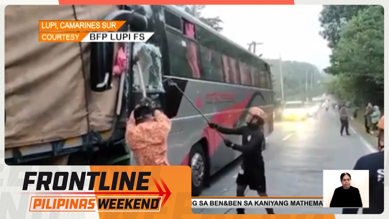 Pampasaherong bus sa Camarines Sur, bumangga sa nakaparadang truck; Lima katao, sugatan - YouTube