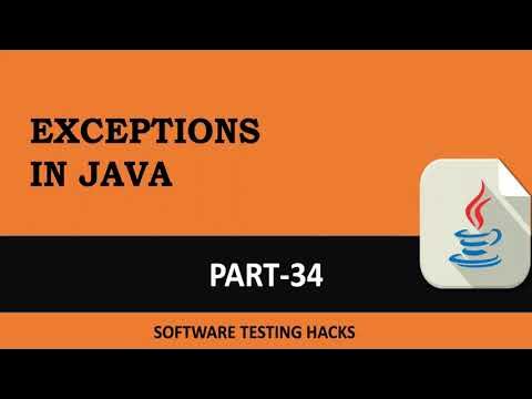 What are Exceptions in Java| Part 34 | Java Tutorials - YouTube