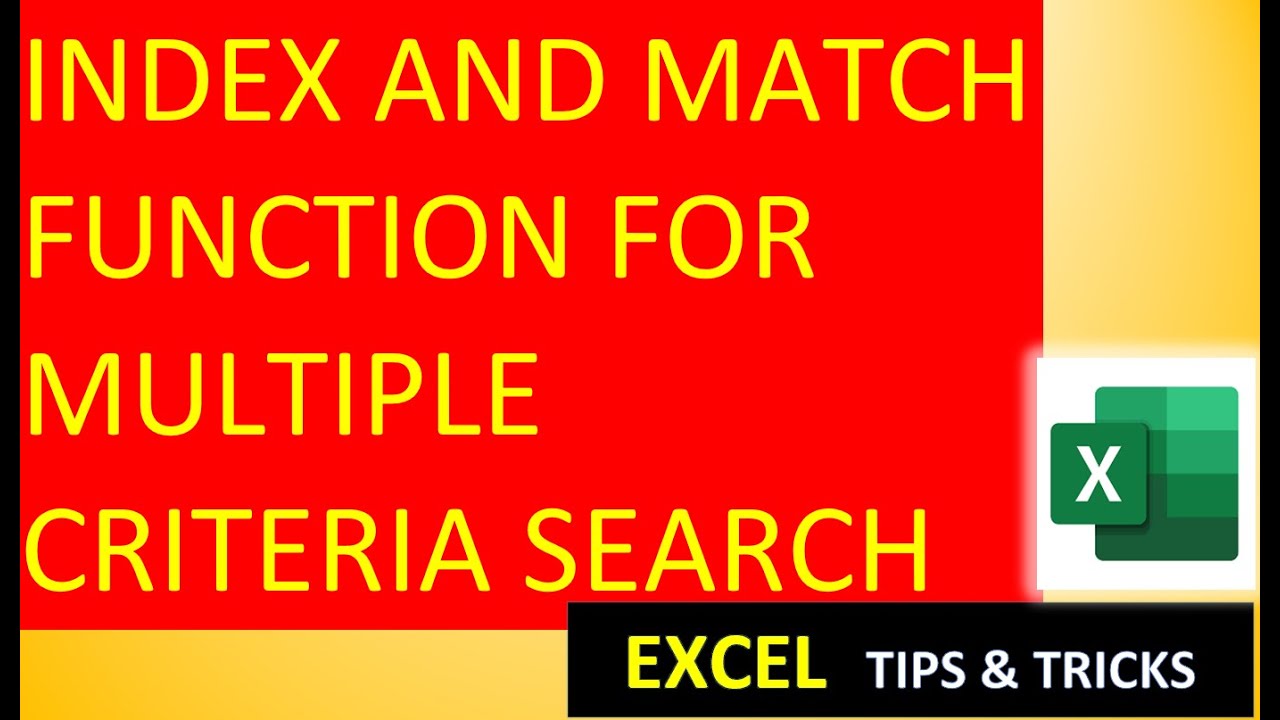 INDEX AND MATCH FOR MULTIPLE CRITERIA SEARCH Excel Bites YouTube INDEX AND MATCH FOR MULTIPLE CRITERIA SEARCH Excel Bites YouTube
