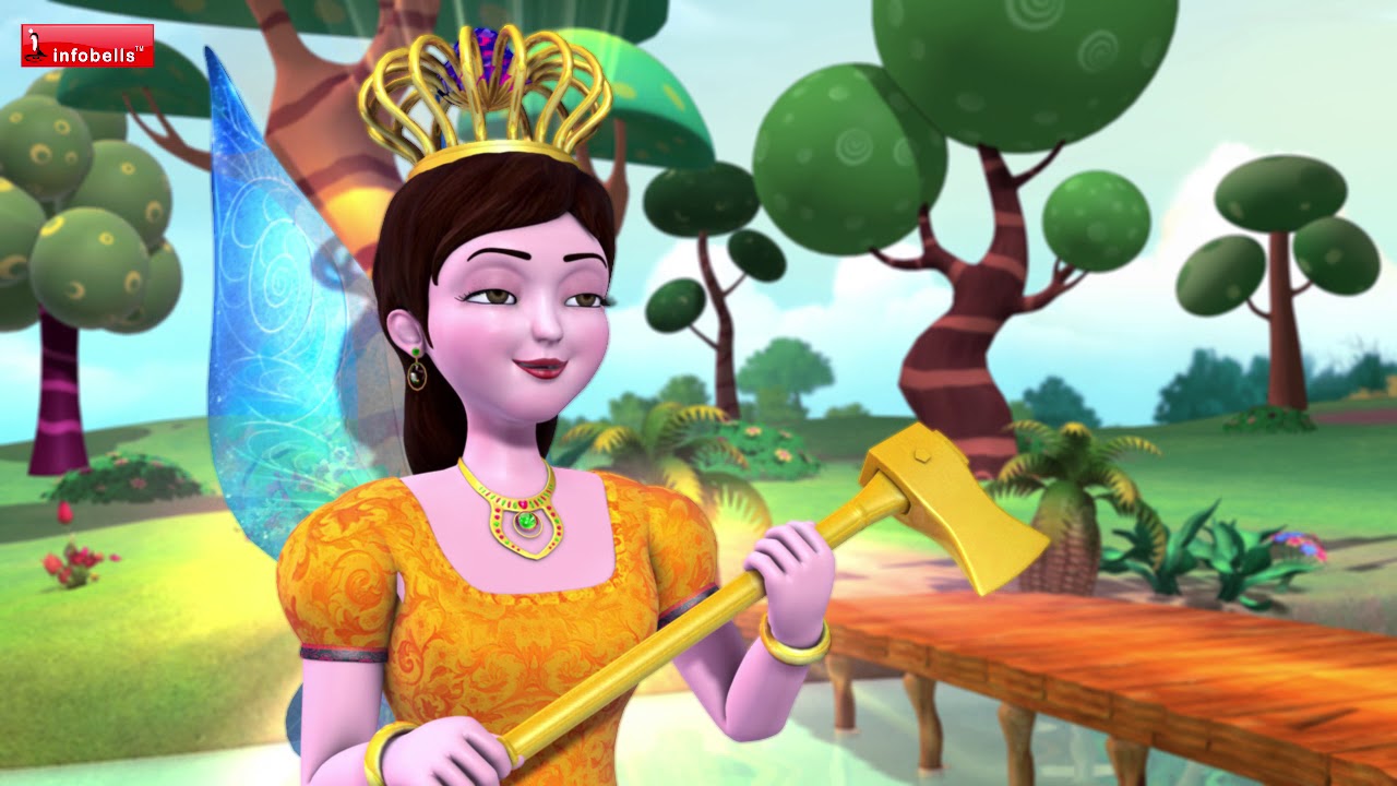The Truthful Woodcutter | Hindi Stories for Kids | Infobells - YouTube