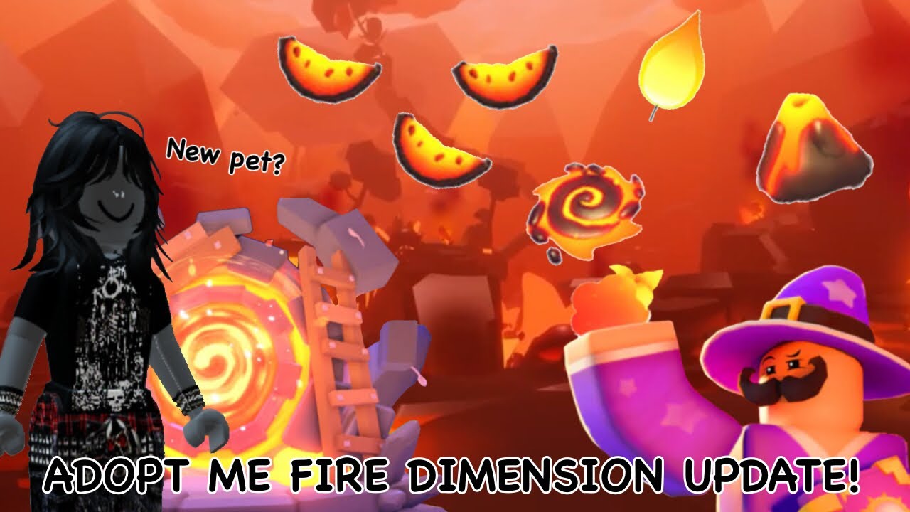 VOLCANO MAP???, ADOPT ME FIRE DIMENSION UPDATE! NEW FLAMING ZEBRA PET ...