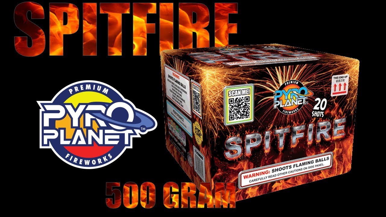 Pyro Planet Fireworks - Spitfire 500G - YouTube