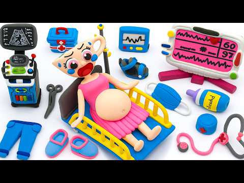 ❤️DIY Clay Miniatures Doctor Set🩺, Ambulance Playset| Ballerina Cappuccina Newborn Baby Care Tips👶