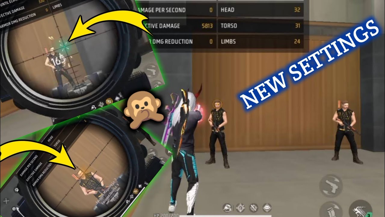 🙊Free Fire Damage Colour Change New Update | Free Fire Yellow Damage ...