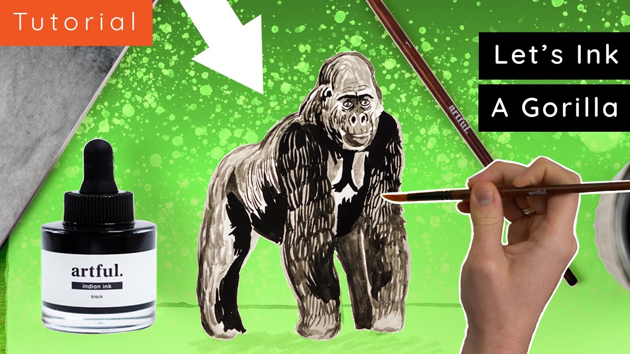 How to INK a GORILLA! - YouTube