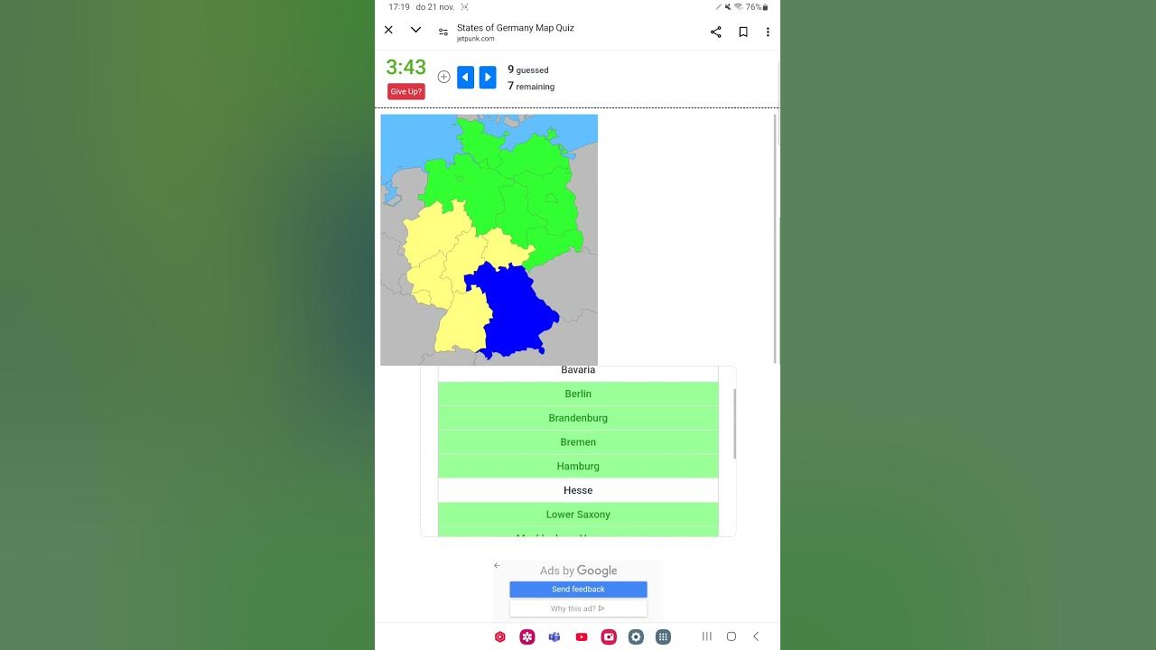 States of Germany map quiz - jetpunk - YouTube