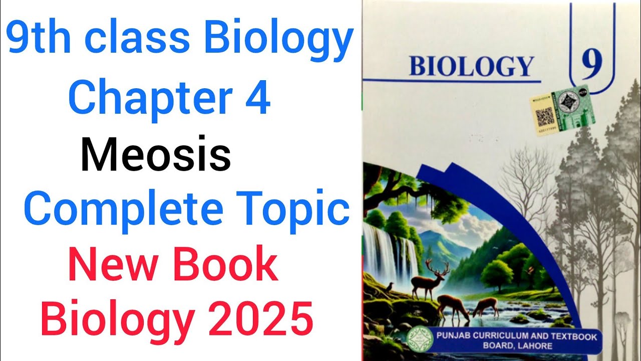 9th class Biology chapter 4 CELL CYCLE (MEOSIS) new book Biology 2025 ...