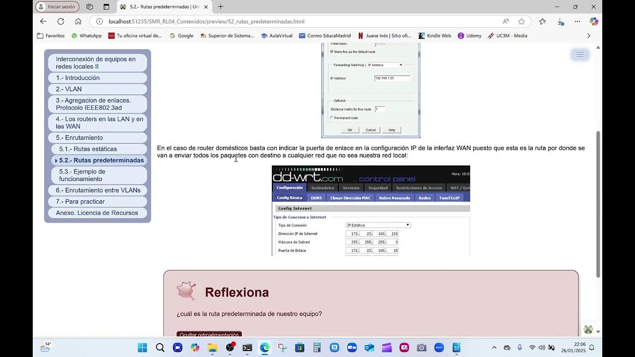5.2. Rutas predeterminadas. Prof. Ingeniero Informático Eduardo Rojo Sánchez - YouTube