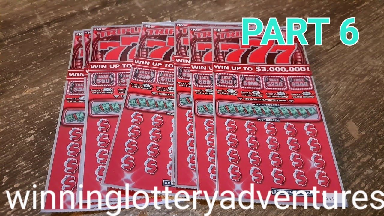1 OF 10 TRIPLE RED 777 $10 NY LOTTERY SCRATCH OFFS PART 6 - YouTube