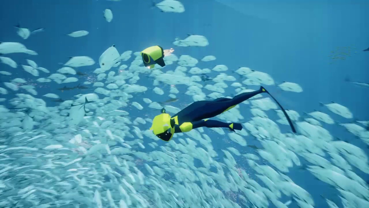 ABZU - Swimming with a school of fish - YouTube