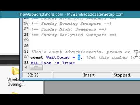 My Automated Sweepers PAL Script Installation for Sam Broadcaster - YouTube