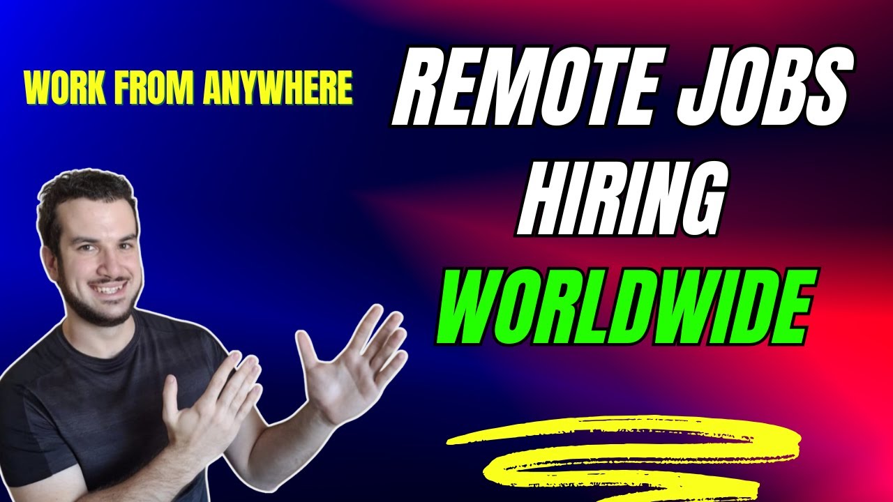 Best Online Remote Jobs Hiring Worldwide - Work From Anywhere - Earn ...