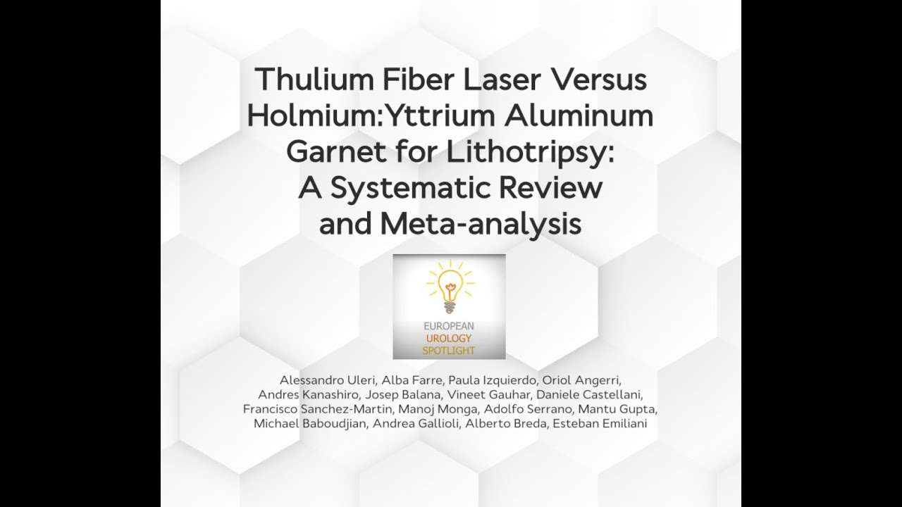 SPOTLIGHT video | Thulium vs Holmium laster systematic review - YouTube