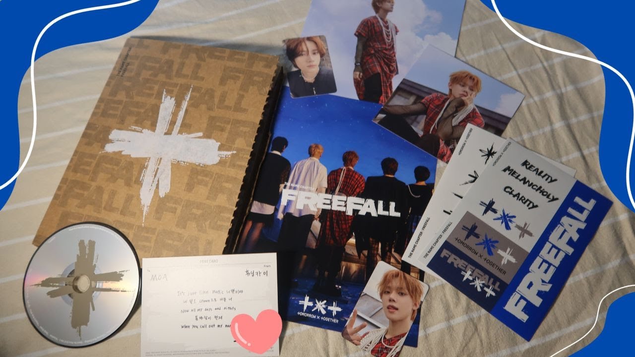 Unboxing TXT signed album "the name chapter: freefall (clarity version ...
